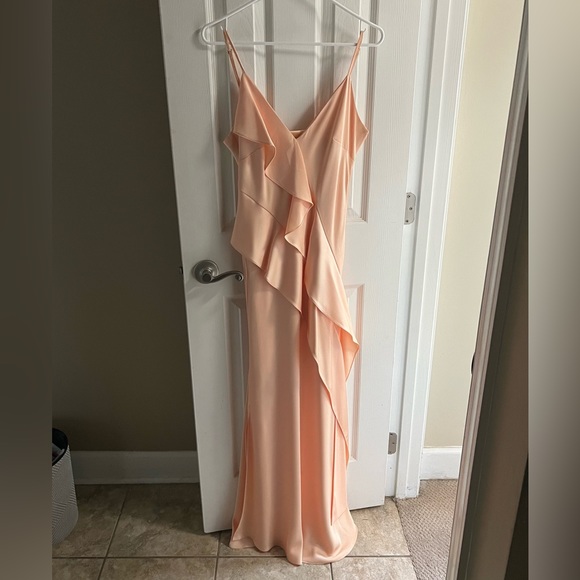 Gianni Bini | Dresses | Gianni Bini Satin Orange Peach Dress | Poshmark